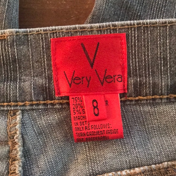 Very Vera | Jeans | Very Vera Womens Gray Jeans Embellishment Design ...